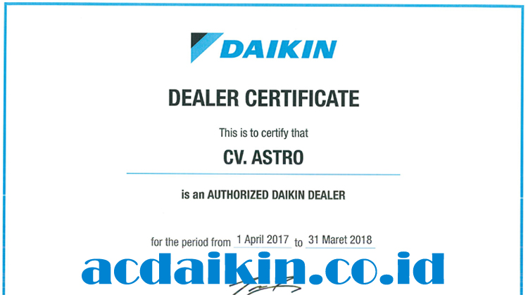 Dealer Resmi Daikin 2017-2018 – AC Daikin